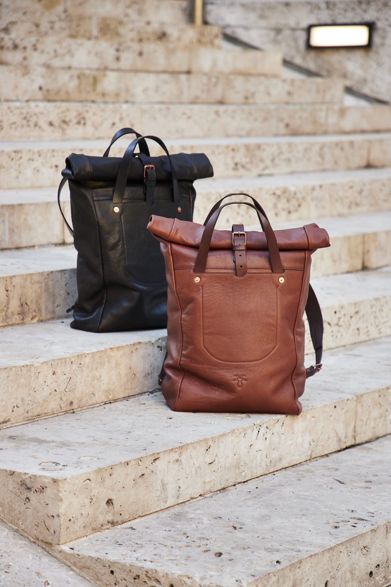 Large Leather Roll Top Backpack | Men & Women – Billy Tannery
