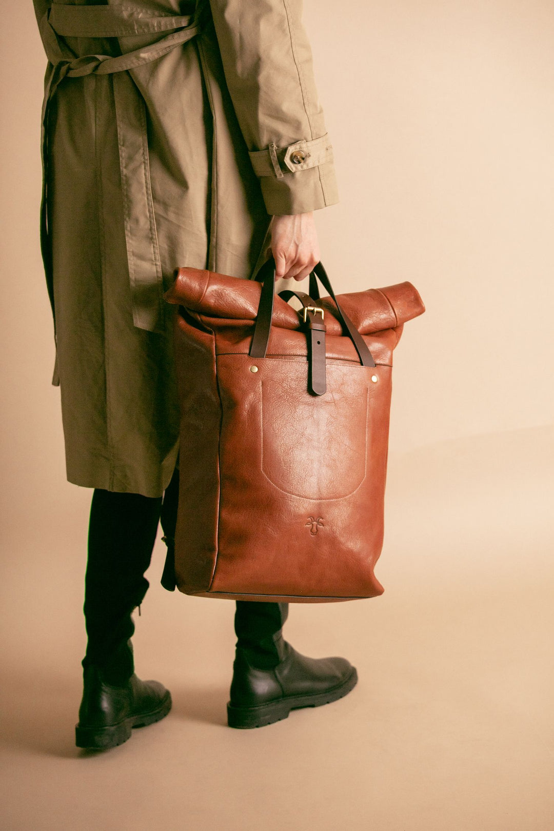 Large Leather Roll Top Backpack | Men & Women – Billy Tannery